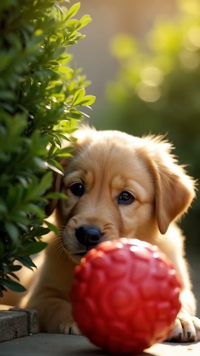 "Puppy's Hide-and-Seek Adventure – Where’s the Red Ball? 🐶🎾 #puppy # ...
