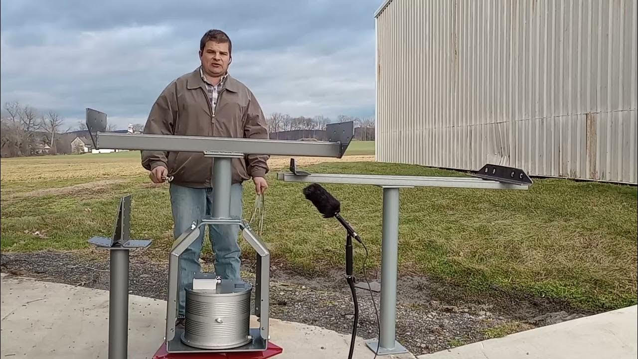 HVLS ceiling fan installation AmeriWind fan brackets - YouTube