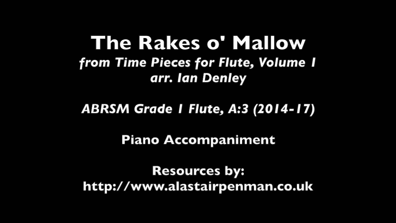 The Rakes o' Mallow arr. Ian Denley. Piano Accompaniment - YouTube
