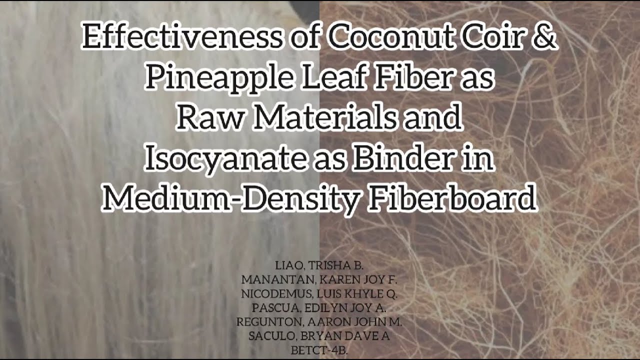 Coconut Coir & Pineapple Leaf Fiber Isocyanate Medium Density ...