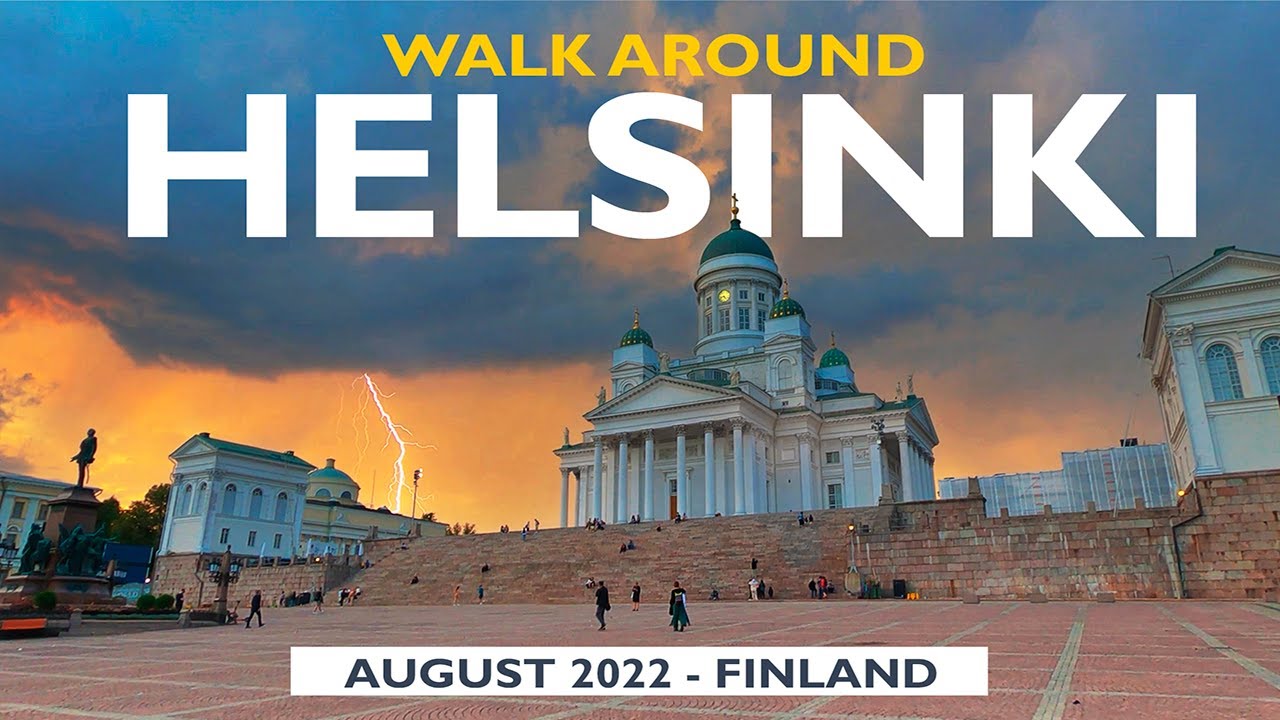 Helsinki Walk: Sunday Evening in City Centre, August 2022, Finland [4K ...
