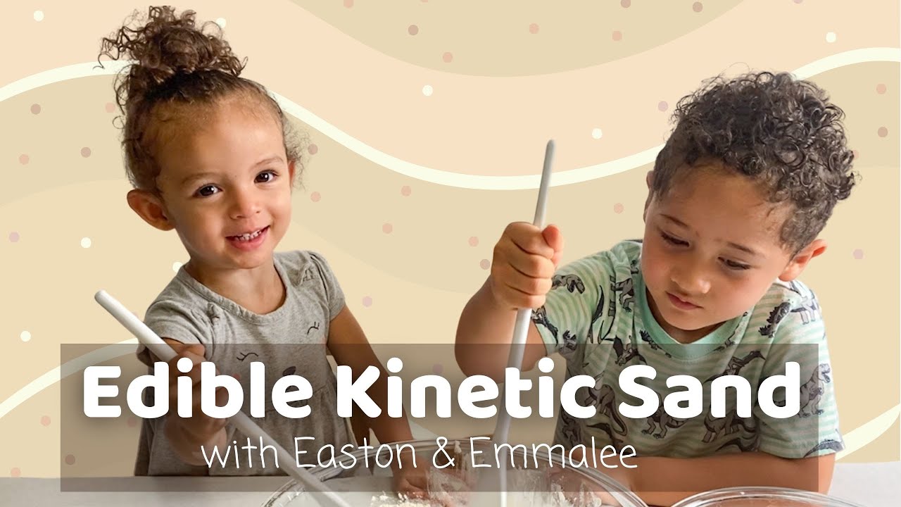 Make Edible Kinetic Sand with Easton and Emmalee - Easy, Only 3 ...