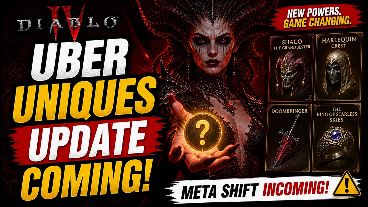 Diablo 4 - Uber Uniques update coming - YouTube