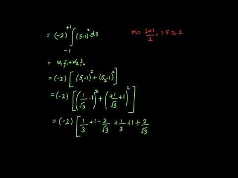 Gauss Quadrature Integration (Numerical Integration) (Problem 1 - Double Integration) - YouTube