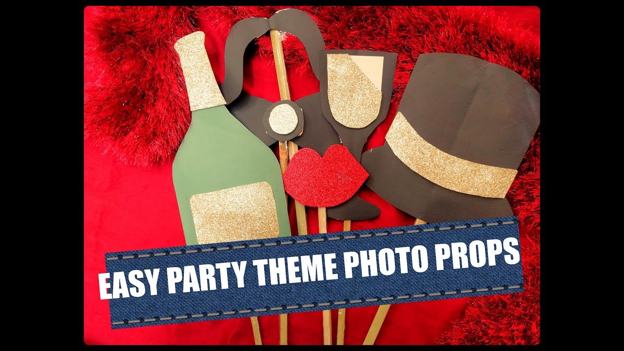 Easy DIY Party Theme Photo Props - YouTube