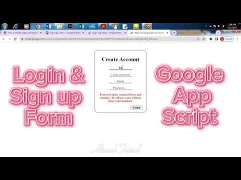 How to create Login and Register Form using Google spreadsheet data II Ahmed Faisal - YouTube