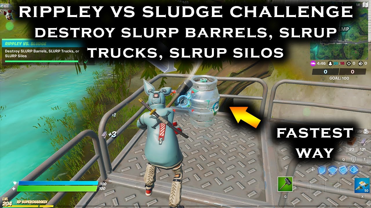 Fortnite *NEW* Destroy SLURP Barrels, SLURP Trucks, SLURP Silos - YouTube