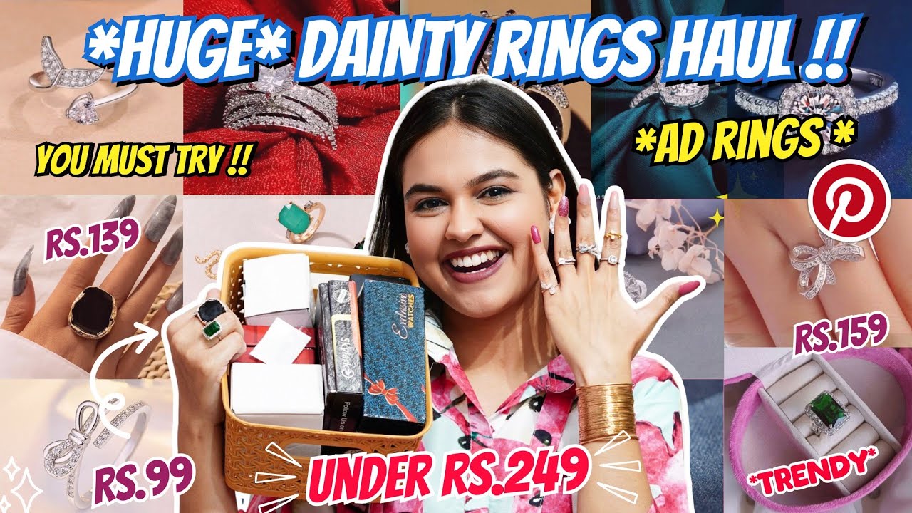 *HUGE* Flipkart Dainty Rings Haul: Top 10 Stunning Rings You Can Grab ...
