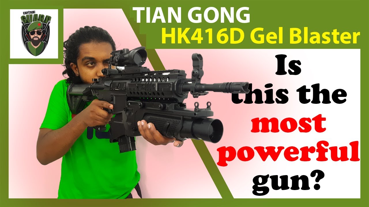 TIAN GONG HK416D Gel Blaster | Toy Gun Reviews | Captain Guard - YouTube