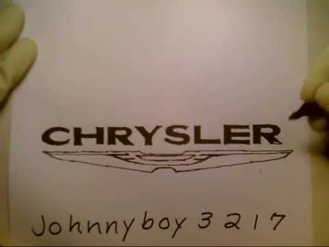How To Draw The Chrysler Logo Drawing Symbol Emblem Sign Doodle Sketch ...