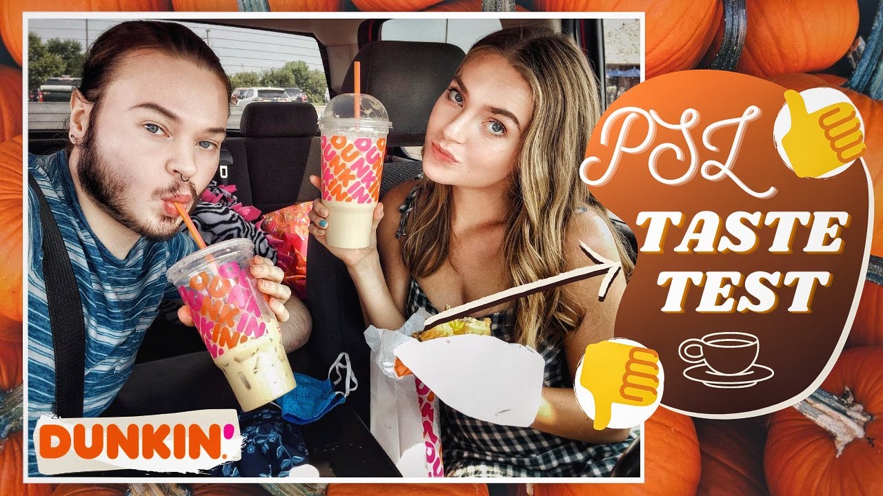 VLOG : DUNKIN’ PSL TASTE TEST!!! w/MY BRO | Katie Elizabeth - YouTube