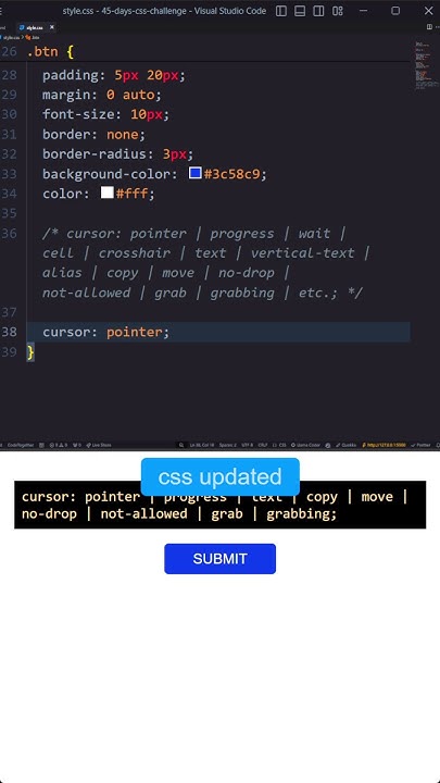 Day 7 Of 45 Days Css Challenge Cursor Pointer In Css Codeminister