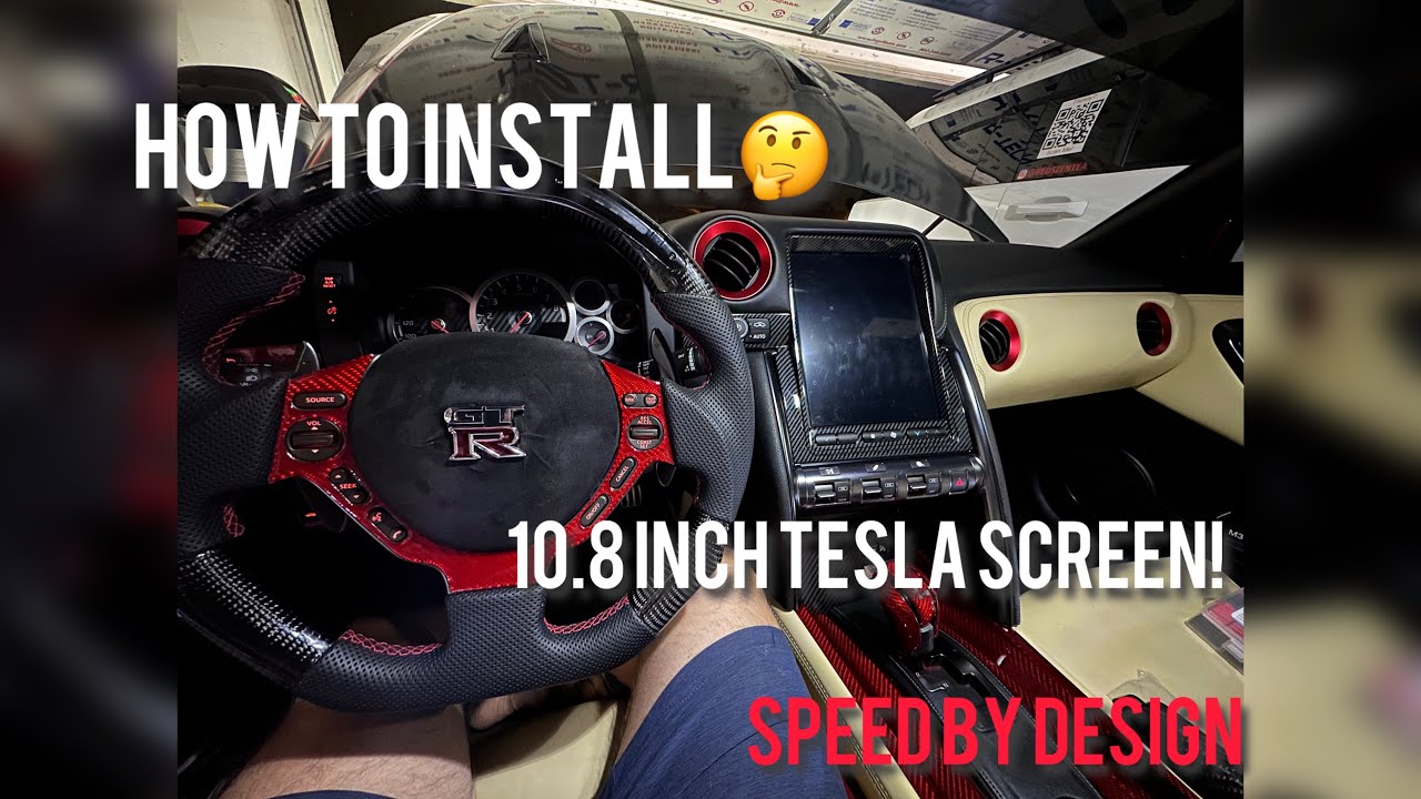How to install 10.8 inch Tesla screen in Nissan GTR A to Z speed by ...