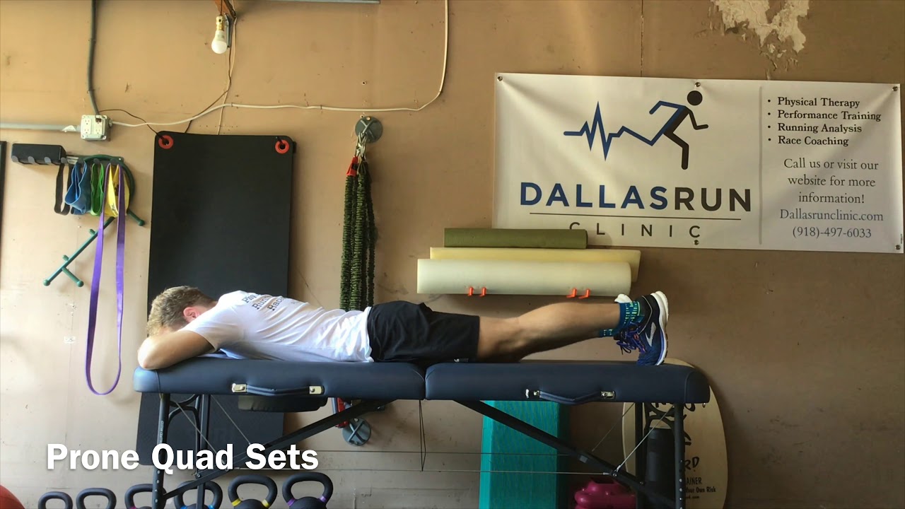 Prone Quad Sets - YouTube