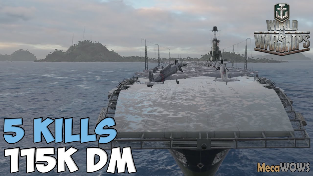 World of WarShips | Ark Royal | 5 KILLS | 115K Damage - Replay Gameplay ...