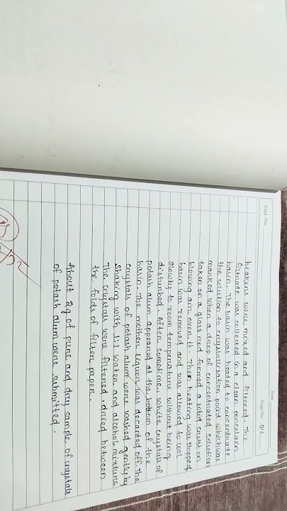 How To Write Practical Notebook || Chemistry Practical Record || Class 12 || Potash Alum - YouTube
