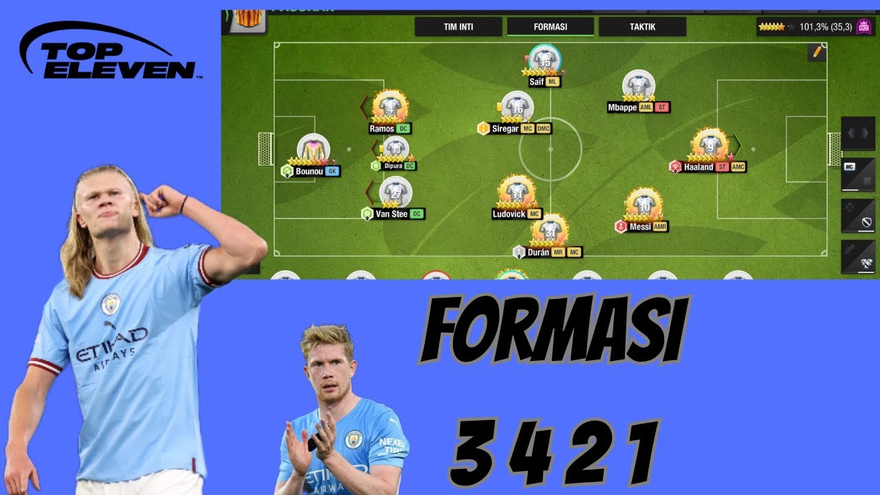 Sebagus Apa Formasi Man City Ketika di Terapkan Kedalam Game Top Eleven ...