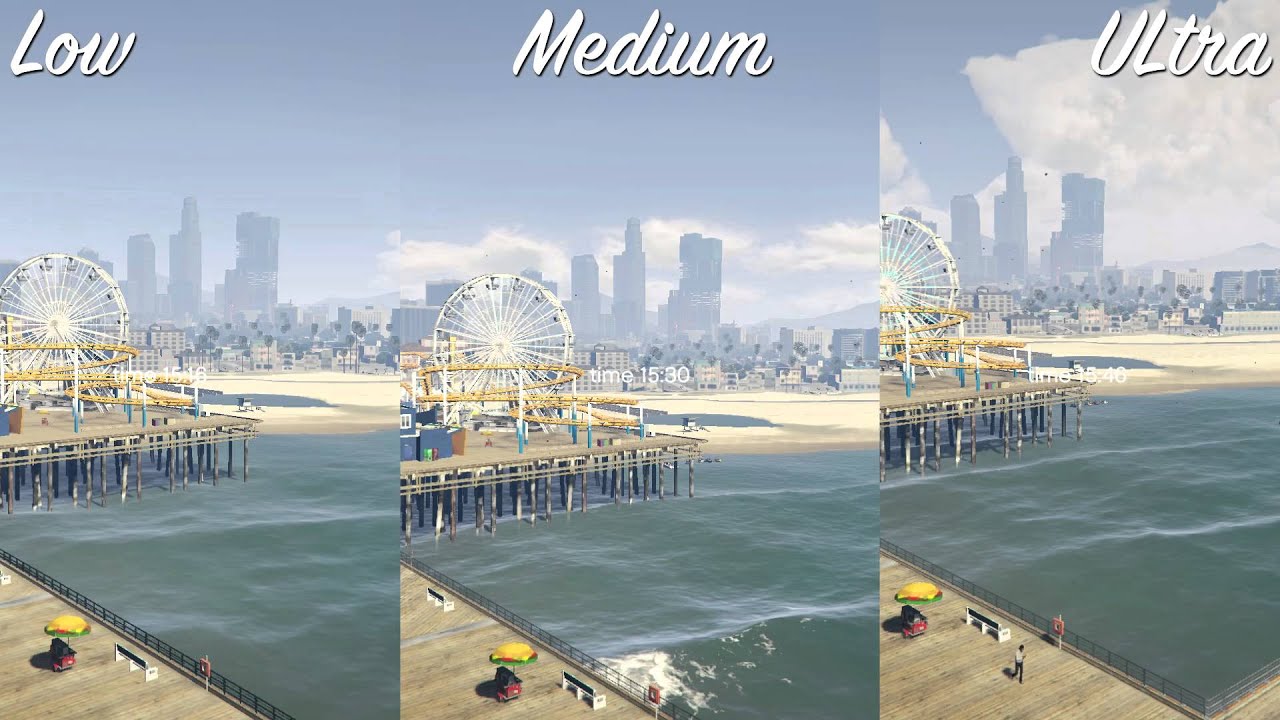 Gta V - Min-Mid-Max Settings Comparison - YouTube
