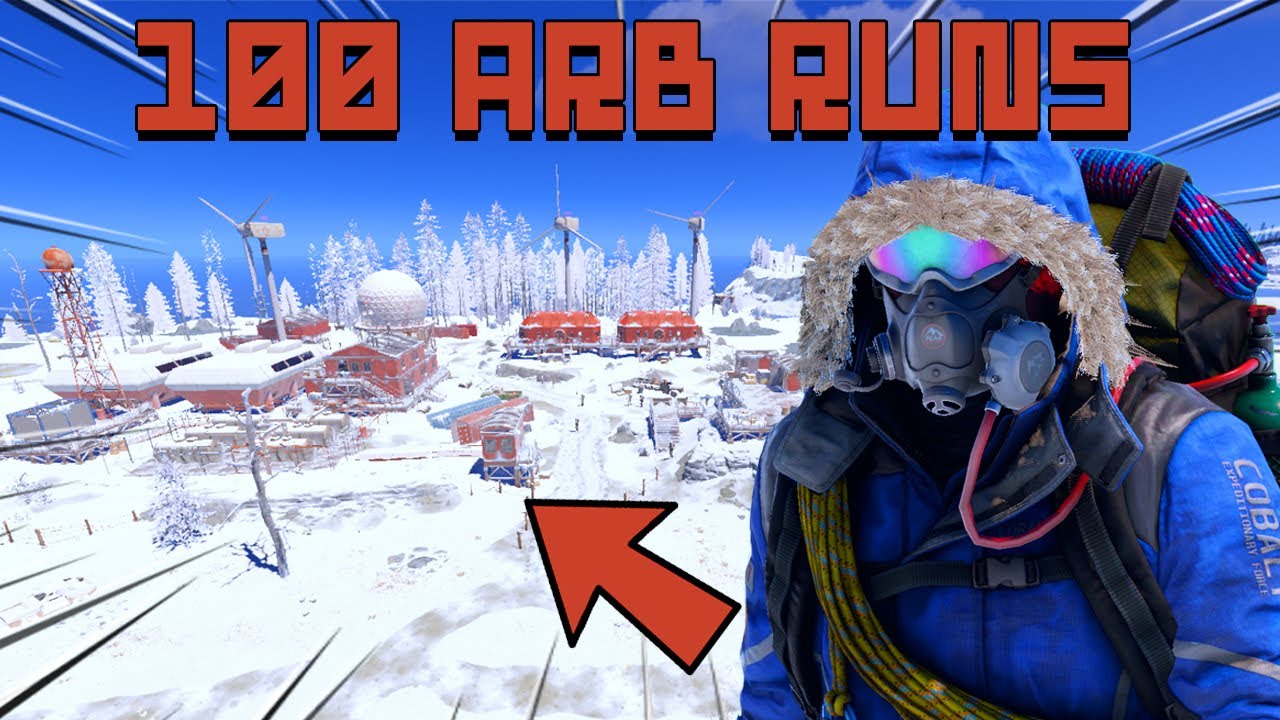 Loot from 100 Arctic Research Base runs in Rust (new monument) - YouTube