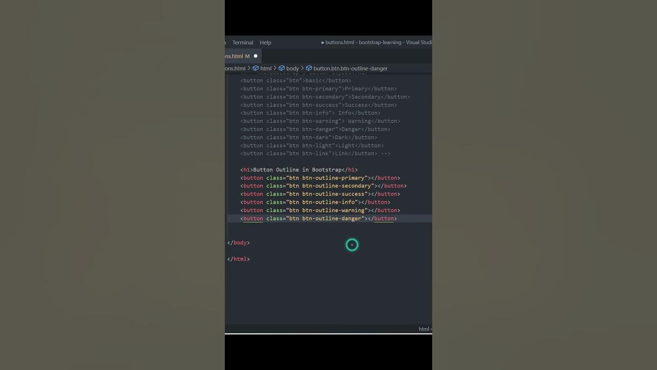 How to create button outline in bootstrap #bootstrap #outline #button #shorts - YouTube