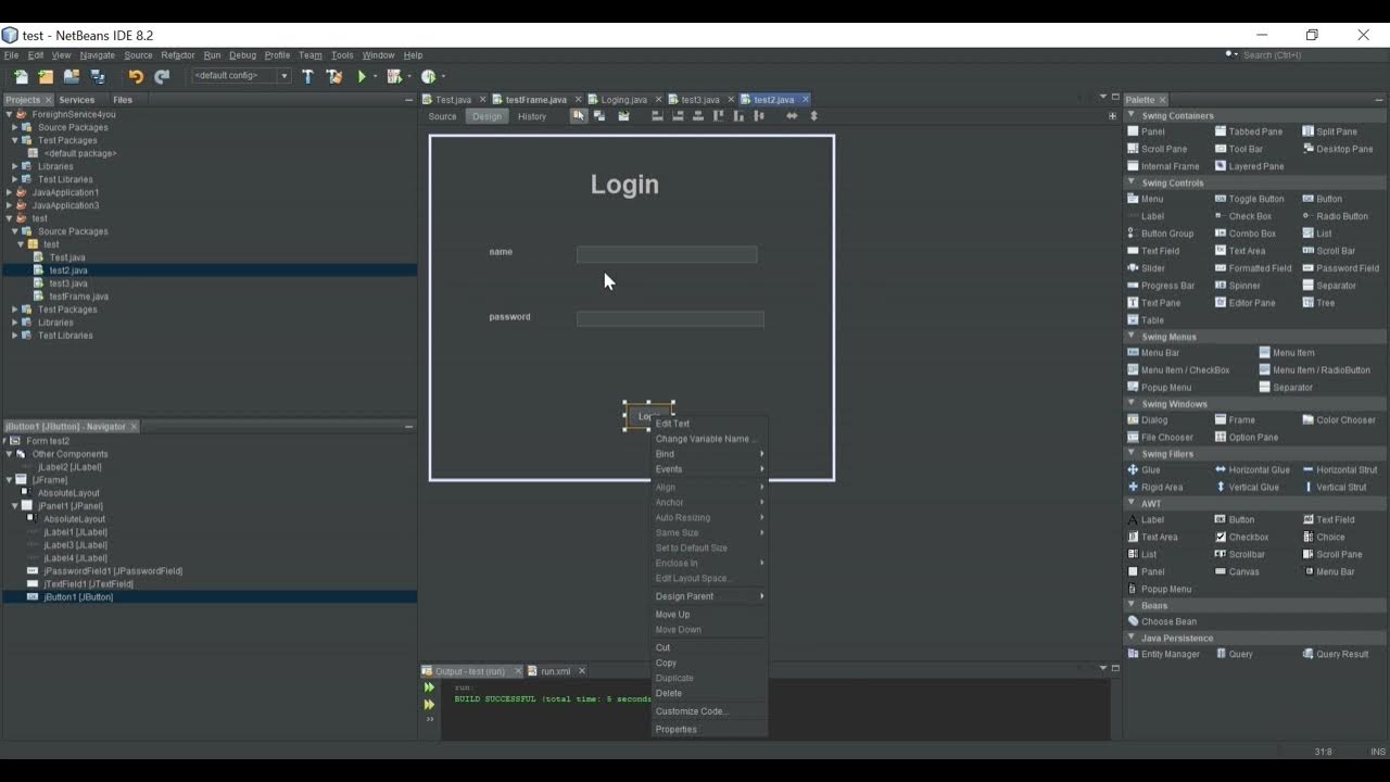 Java Login System netbeans - YouTube