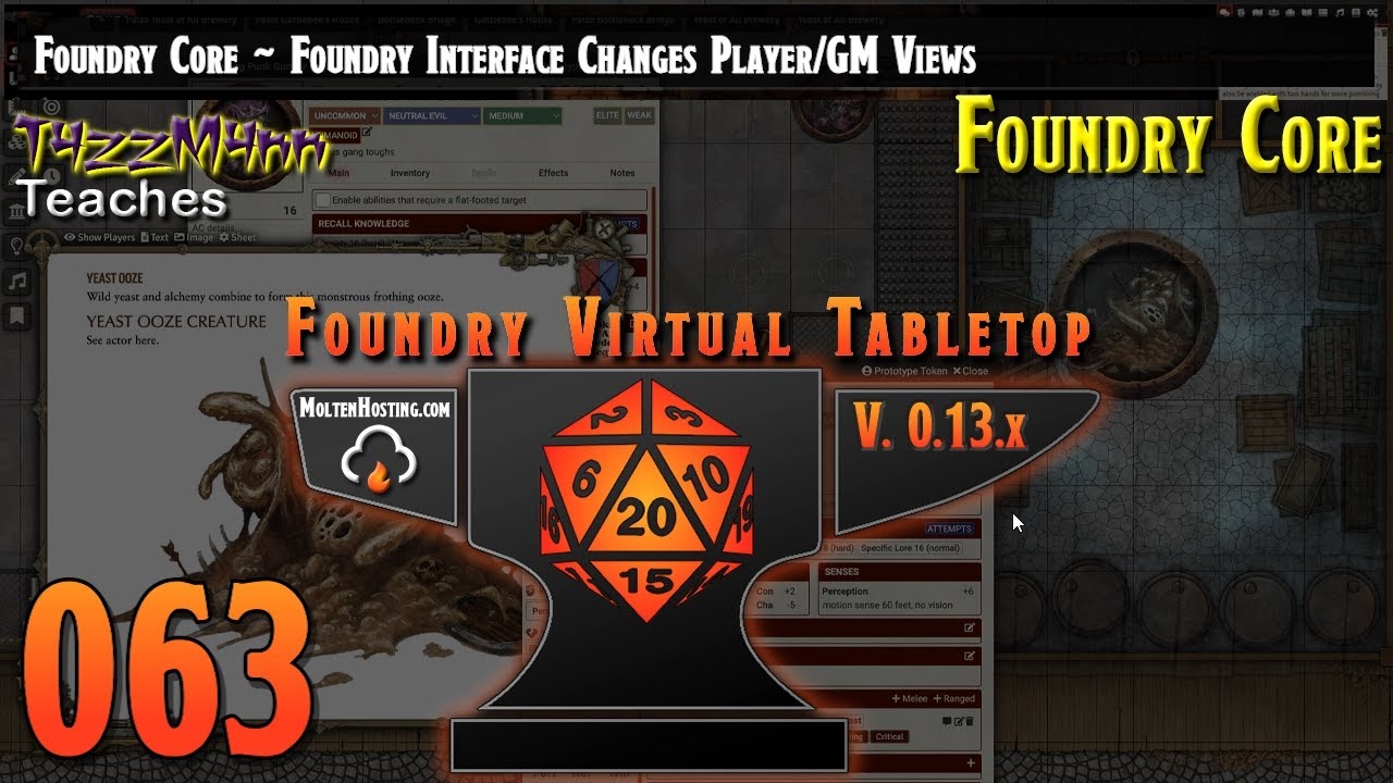 FVTT V13 (D&D 5e) FtGU E063 ~ Foundry Interface Changes Player/GM Views ...