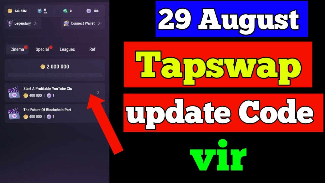 Start A profitable YouTube Channel 29 August Tapswap update Code Video ...