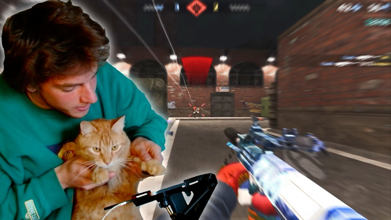 Teaching my cat how to play Critical Ops - YouTube
