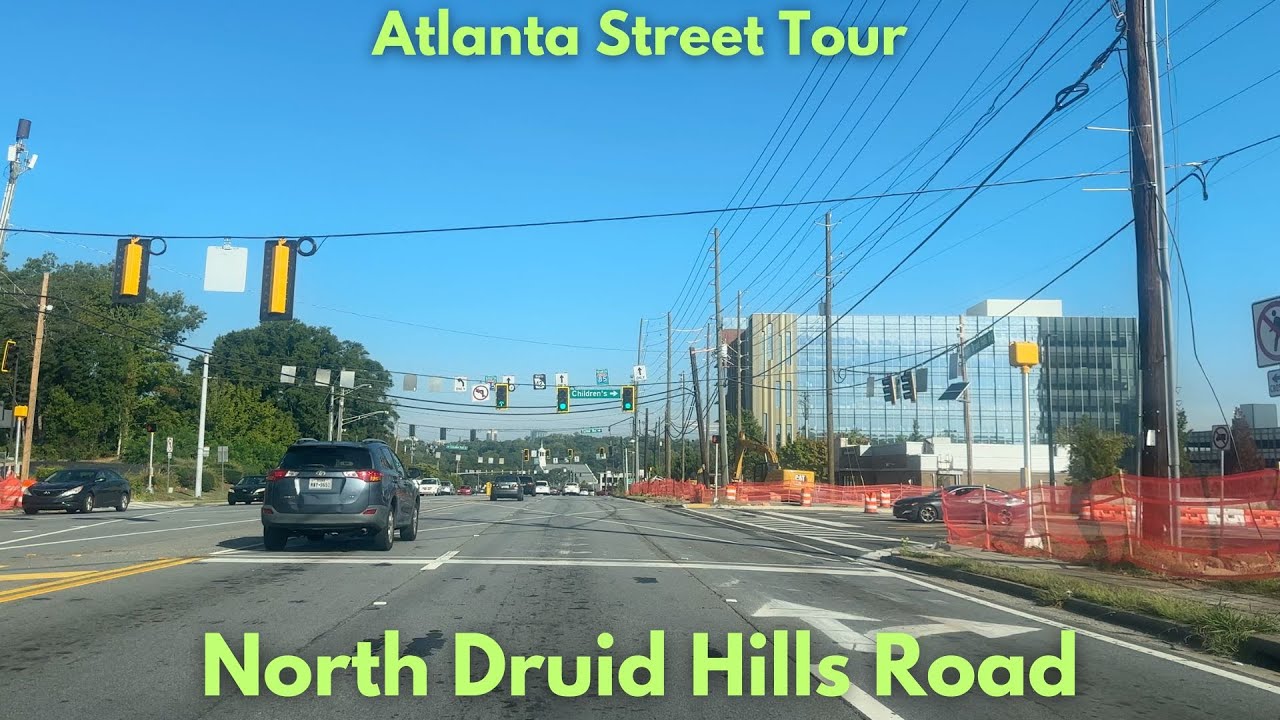 Atlanta Street Tour: North Druid Hills Road - Decatur to Brookhaven [4K ...