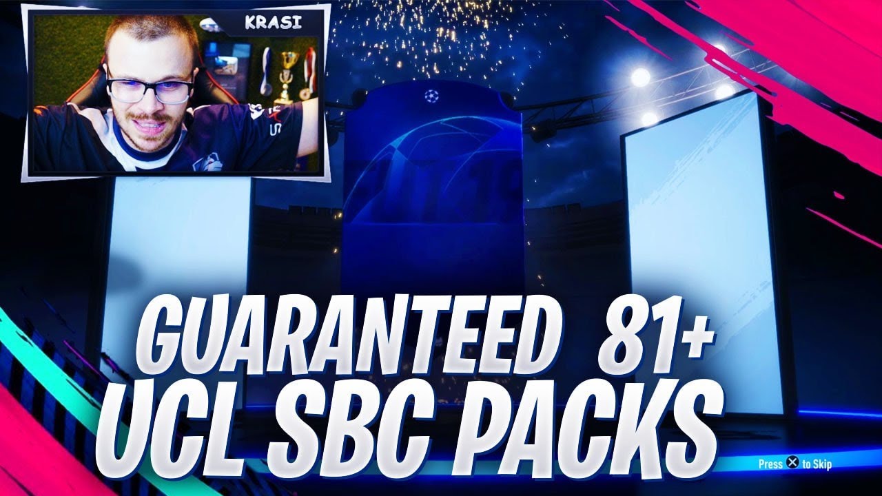 GUARANTEED 81+ UCL UPGRADE SBC PACKS! FIFA 19 ULTIMATE TEAM - YouTube