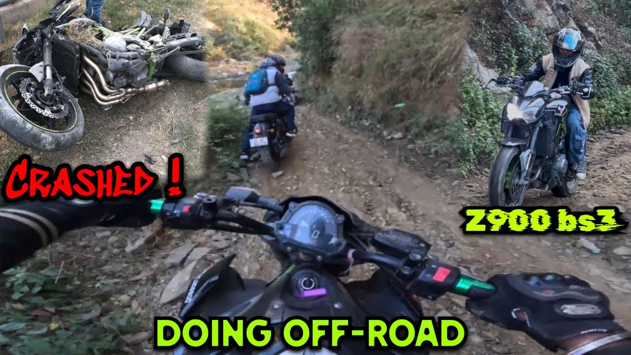 Crashed my z900 bs3 Doing off-road/ one in Himachal z900 bs3 Crashed ...