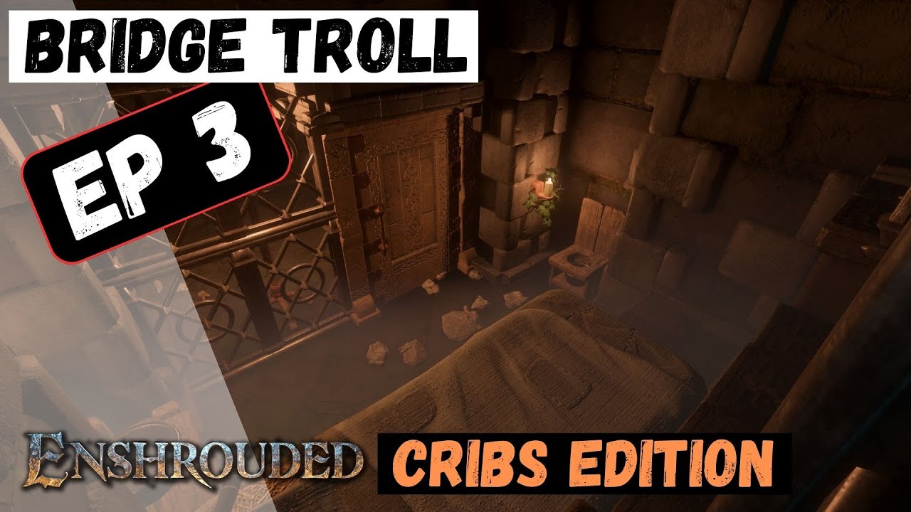 Enshrouded Cribs | Bridge Troll Base EP3 [We have a Jail cell] - YouTube