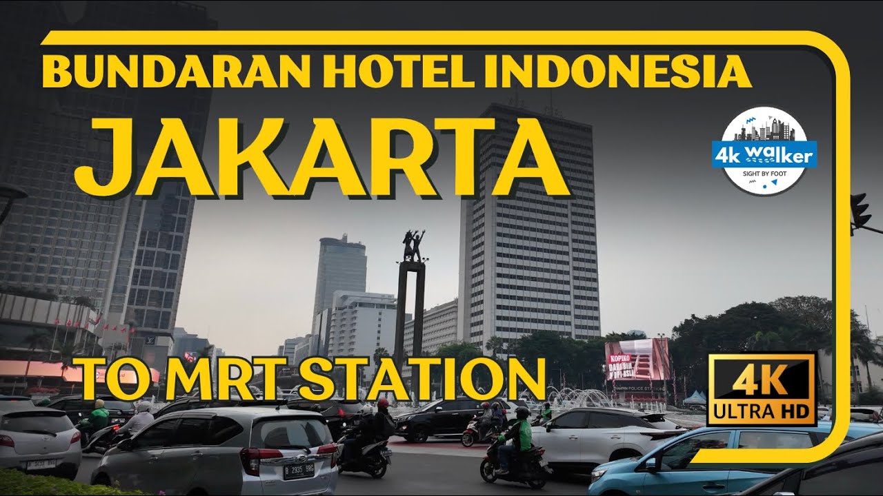 【4K】WALK FROM TOSARI BRT STOP TO MRT STATION BUNDARAN HI JAKARTA ...