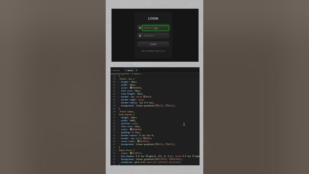 Create Amazing Login Page Using Htmlcss Youtube