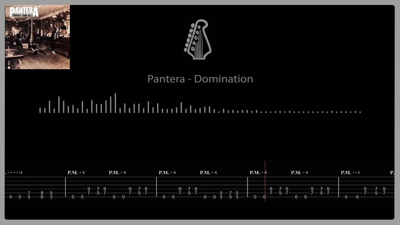 Pantera - Domination Guitar Backing Track + Tabs (Instrumental) - YouTube