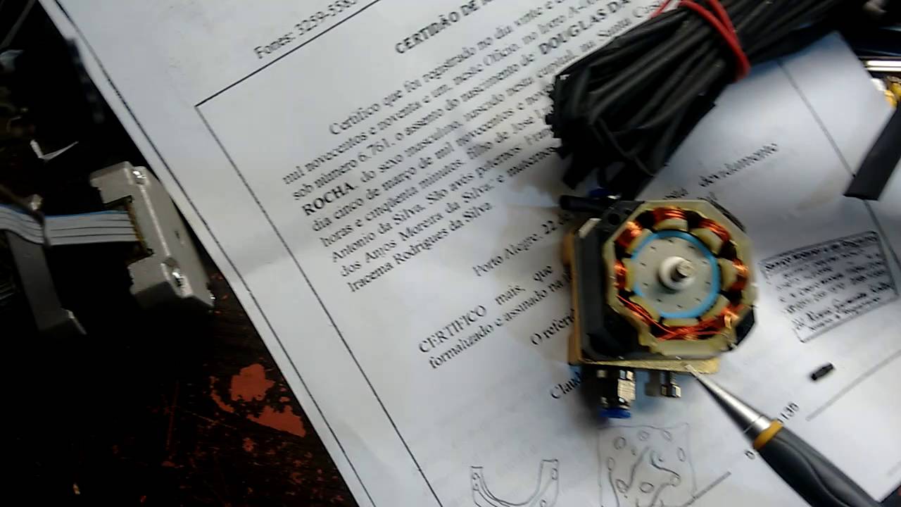 Motor de passo 5 fios (unipolar) para 4 fios (bipolar) - YouTube