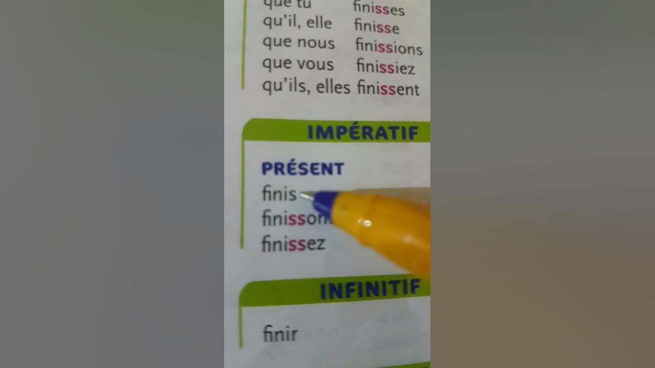 Le verbe finir à l'impératif présent #conjugaison #apprendre #french ...