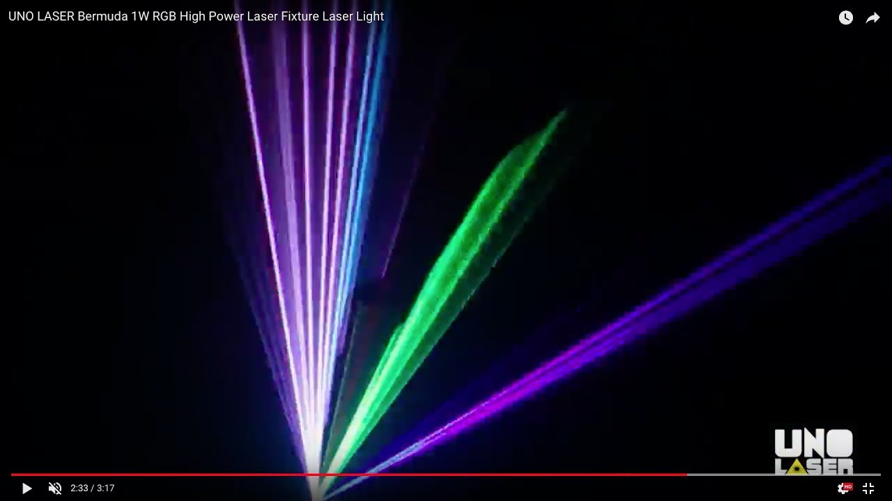 UNO LASER Bermuda 1W RGB High Power Laser Fixture Laser Light - YouTube