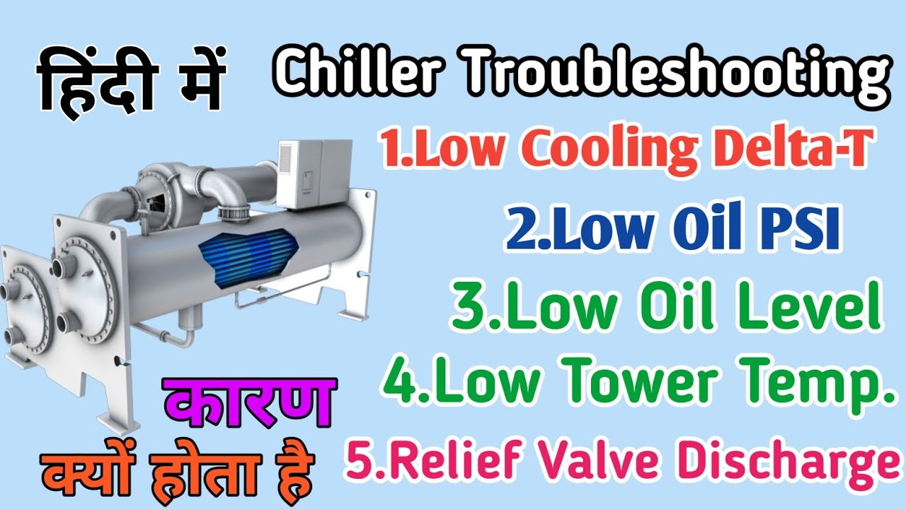 Chiller Troubleshooting of Water Cooled Chiller in hindi | Low Oil ...