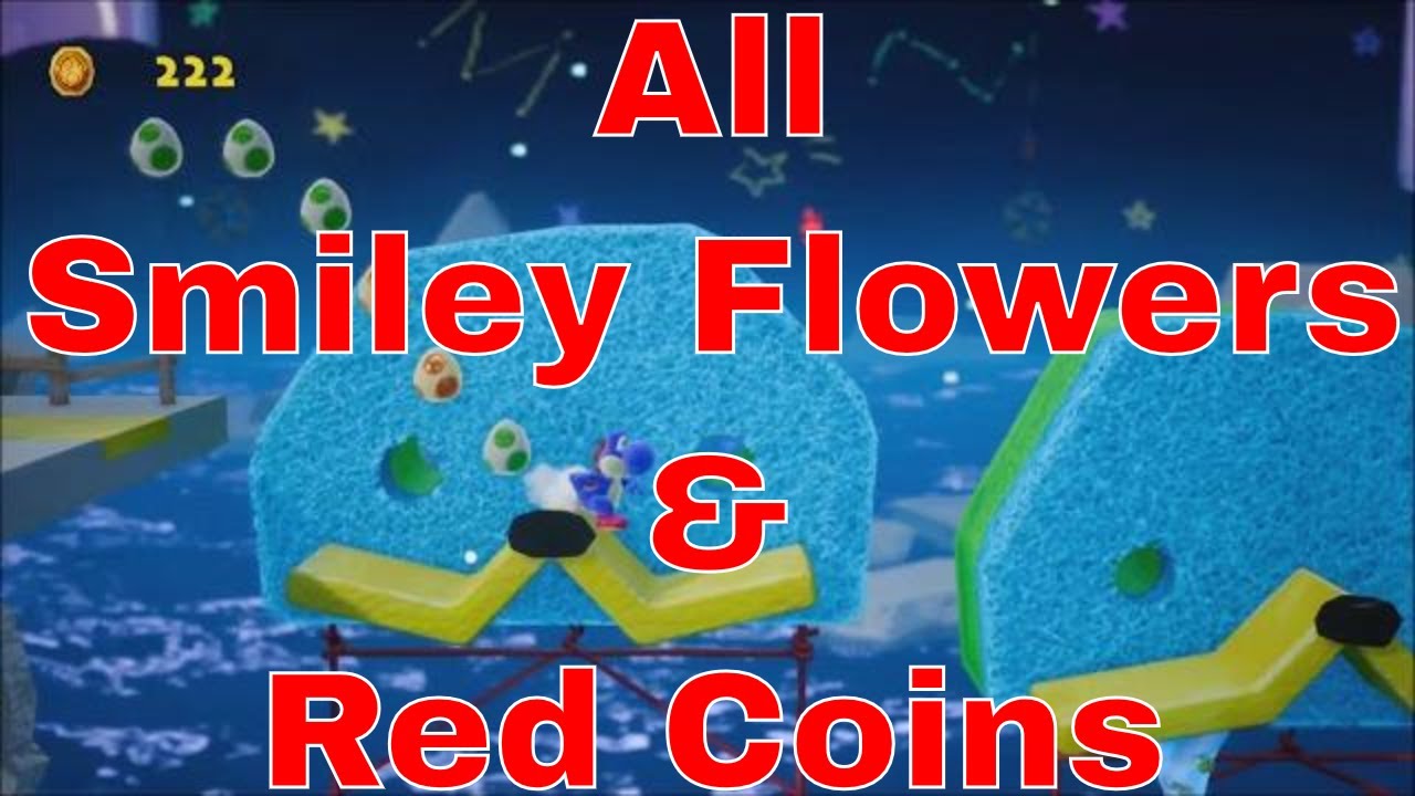 Slip-Slide Isle | All Smiley Flowers 🌼 and Red Coins 💰 | Yoshi's ...