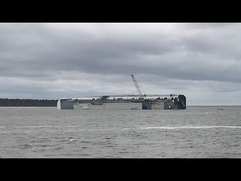 Welding accident starts car fire in Golden Ray cargo ship - YouTube