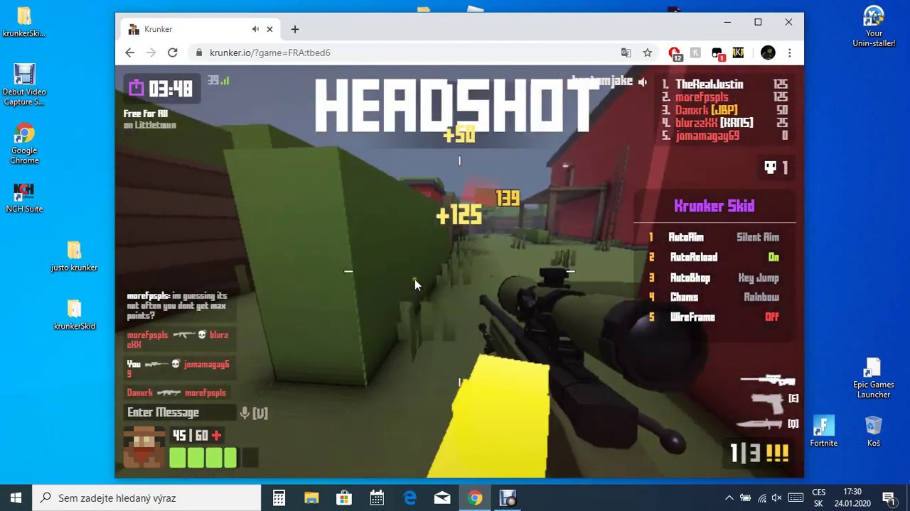 Krunker.io hack (aimbot,esp,auto-reload) - YouTube