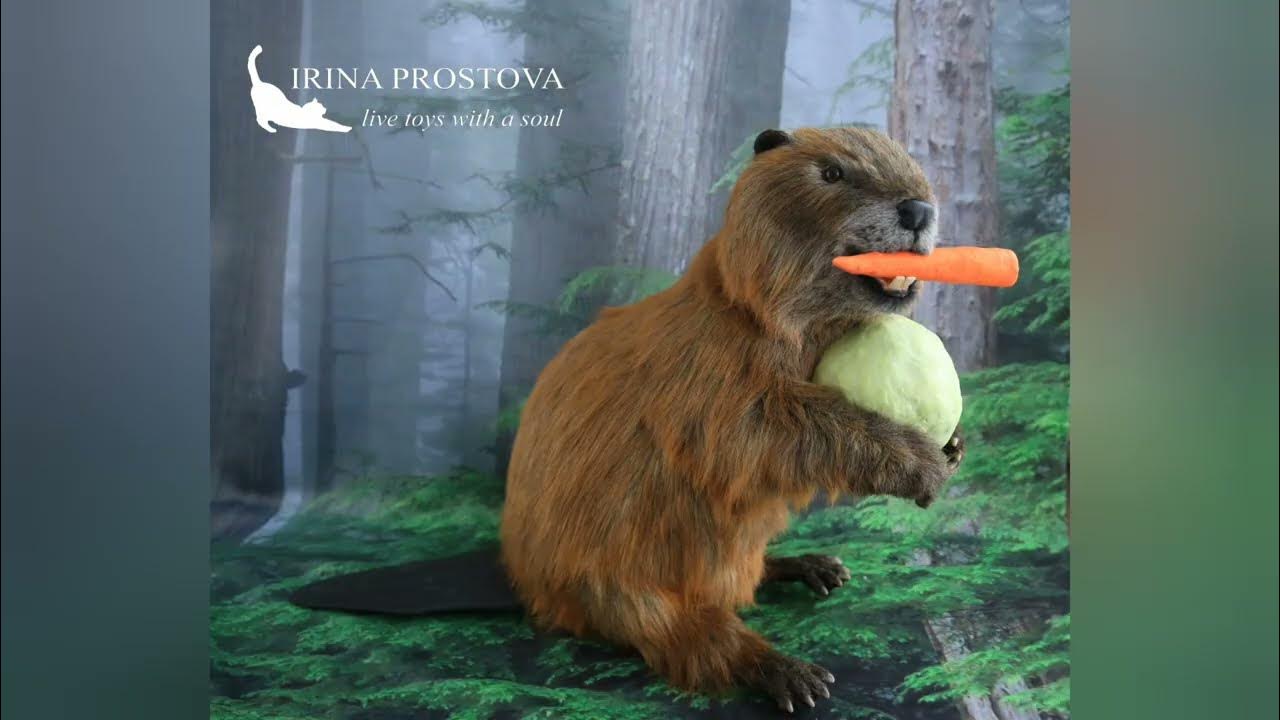 Бобр Борис реалистичная мягкая подвижная игрушка. Работа в наличии ...