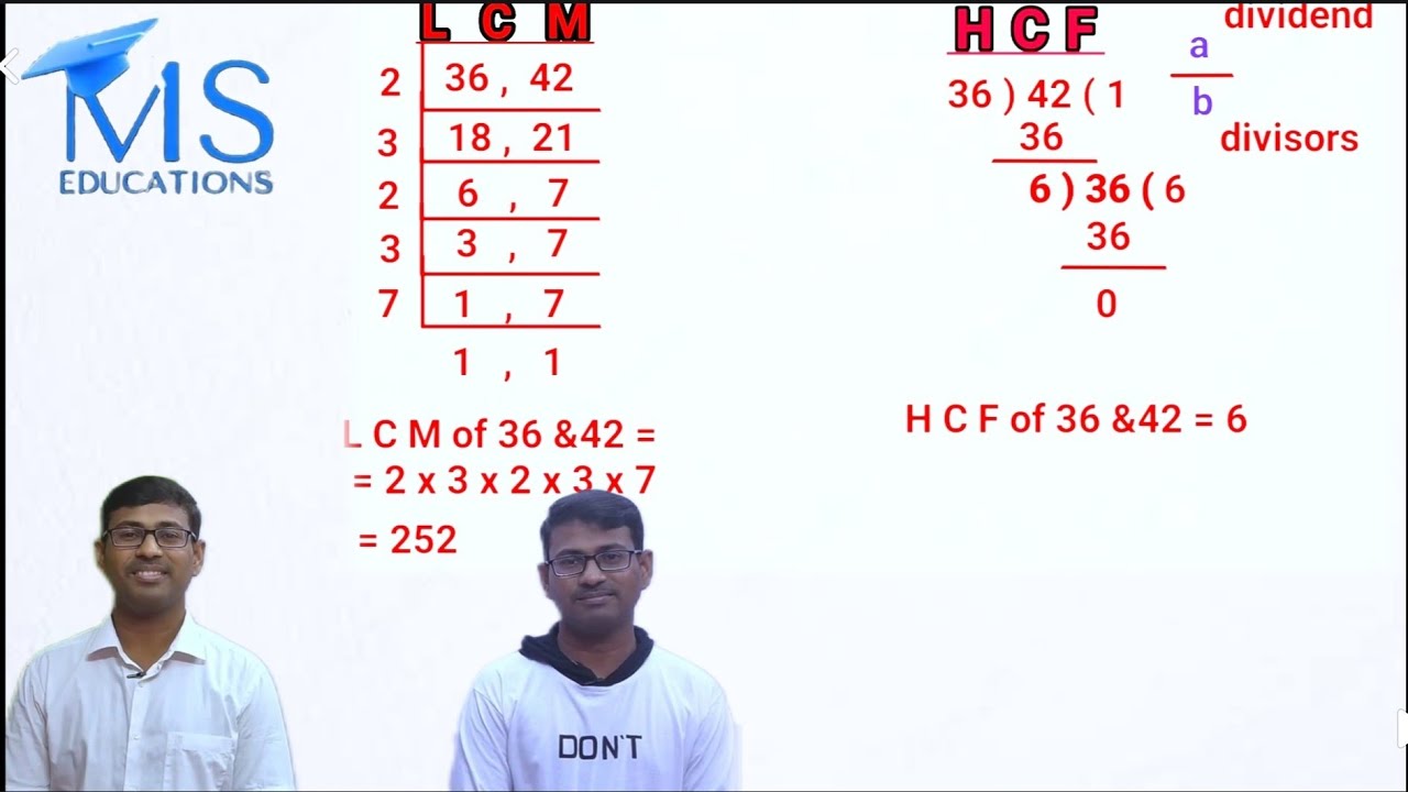 Maths Basics-4 LCM & HCF - YouTube