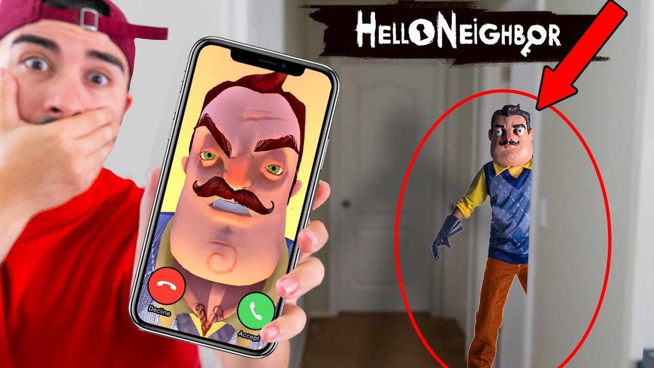 HELLO NEIGHBOR in REAL LIFE FACETIME ( GAME MASTER Scavenger Hunt to ...