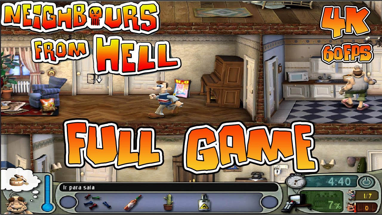 Neighbours from Hell Full Gameplay (100%) Walkthrough 4K UHD Longplay ...