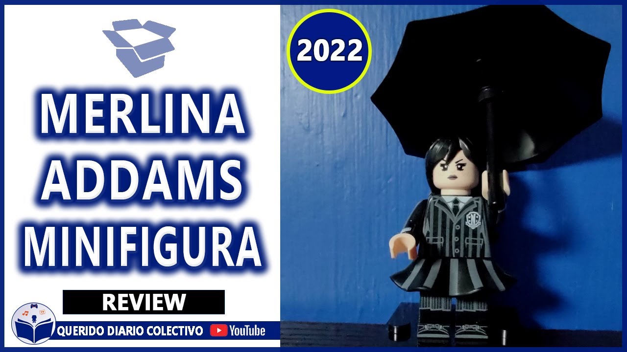 🔷 MERLINA ADDAMS MINIFIGURA WEDNESDAY CON SOMBRILLA 2022 | REVIEW ...