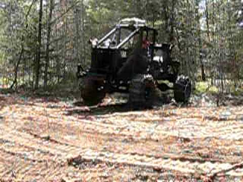 Home made skidder in action - YouTube