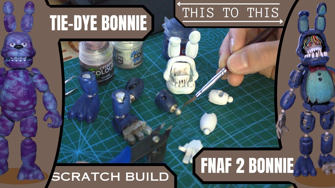 I Made TIE-DYE BONNIE In To WITHERED BONNIE DIY [ Five Night At Freddy ...