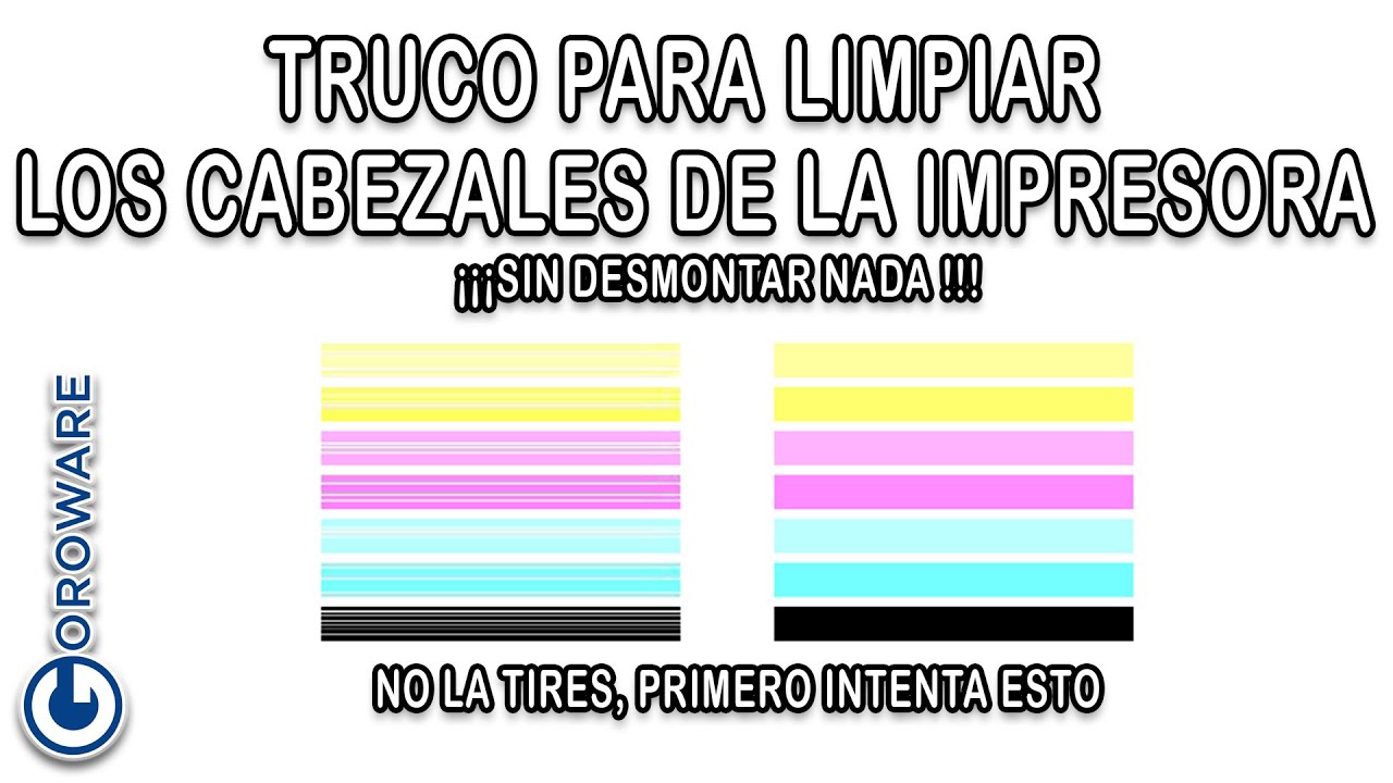 Tutorial para limpiar cabezales impresora EPSON sin desmontar nada. Con ...